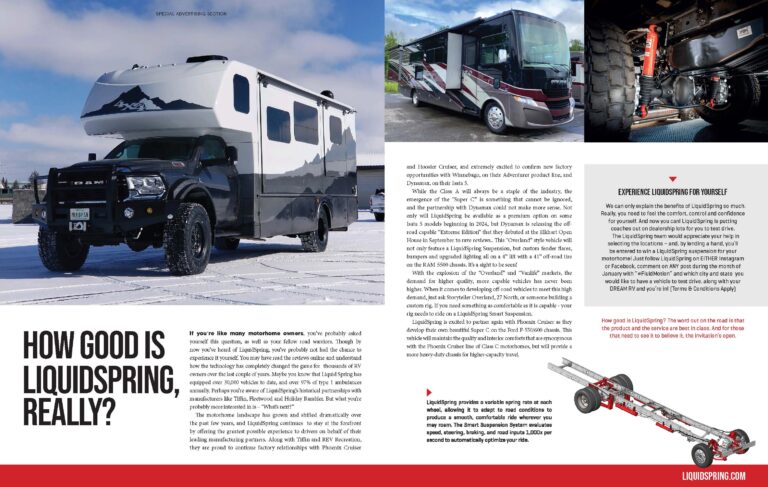LiquidSpring featured in RV Magazine - LiquidSpring LLC